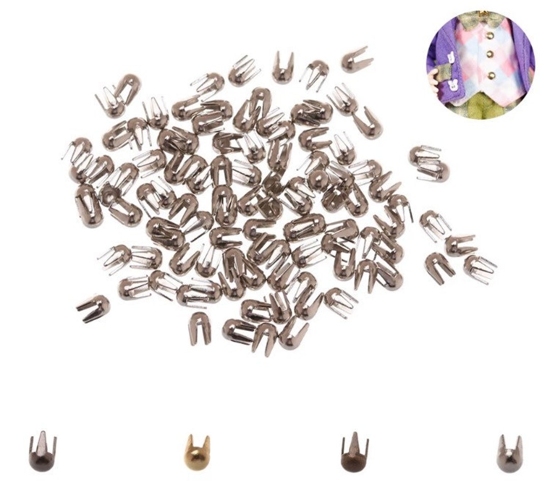 2mm Mini Claw Rivets - 100ct Doll Size Prong Rivets -P - Etsy