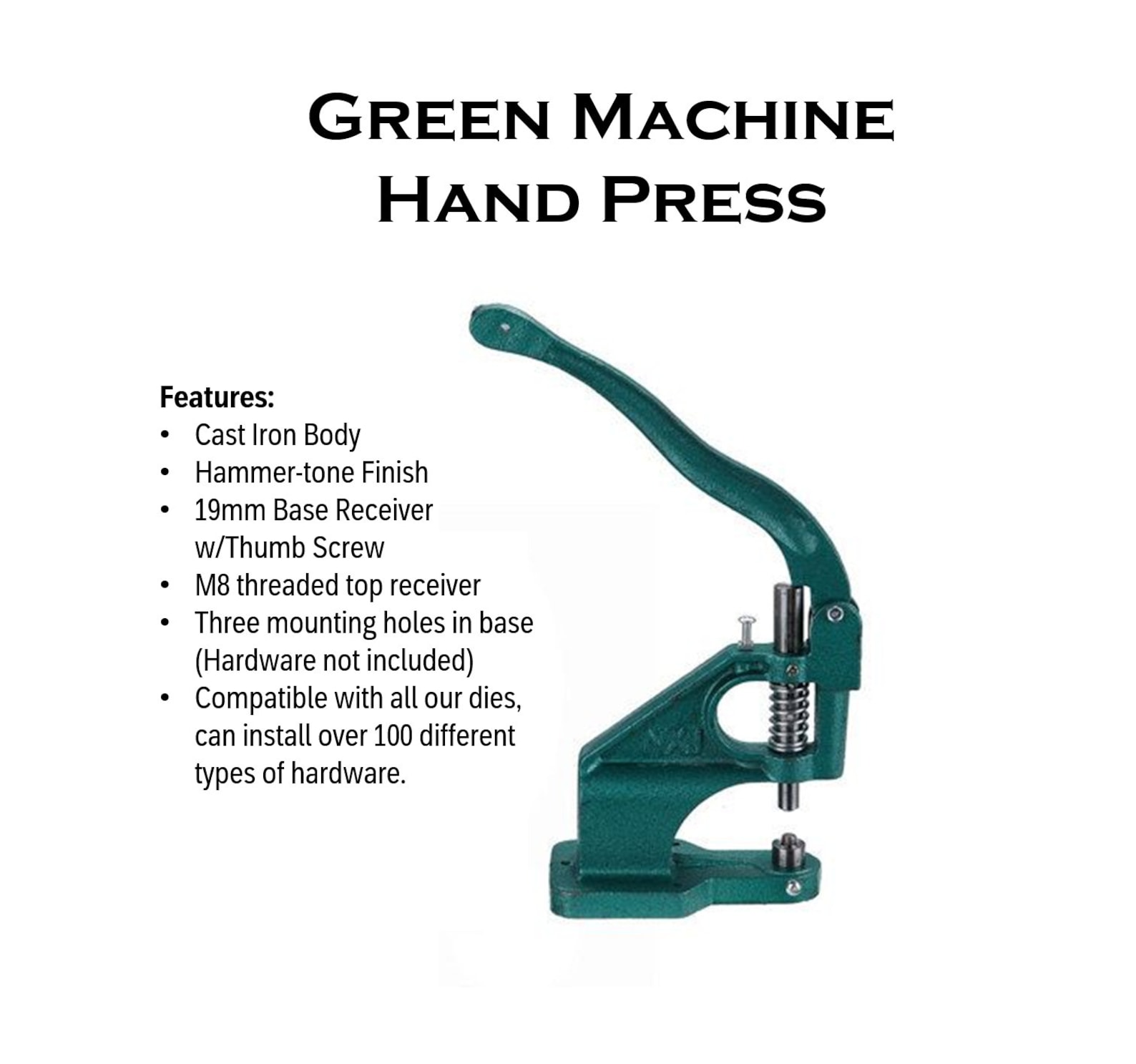 Cap Rivet Dies for Hand Press - 4-12mm Dies for Setting Rivets ...