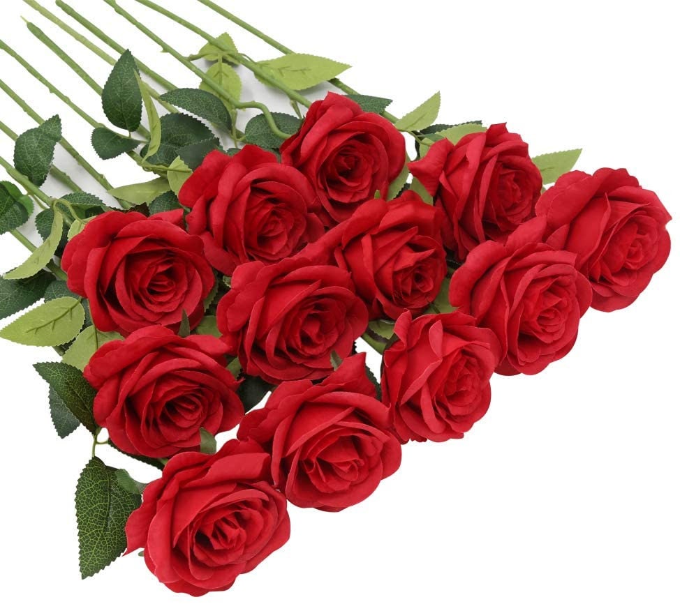 Rose Stems Realistic Silk Rose Stems Long Stem Roses - Etsy