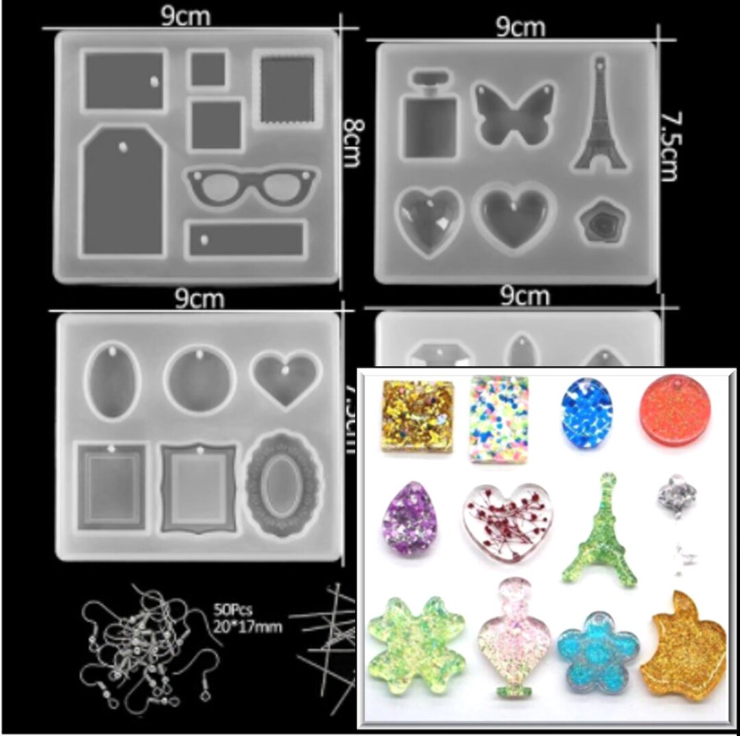 Charm Resin Mold Kit With Hardware - 159pc Pendant Silicone Mold Kit - Etsy