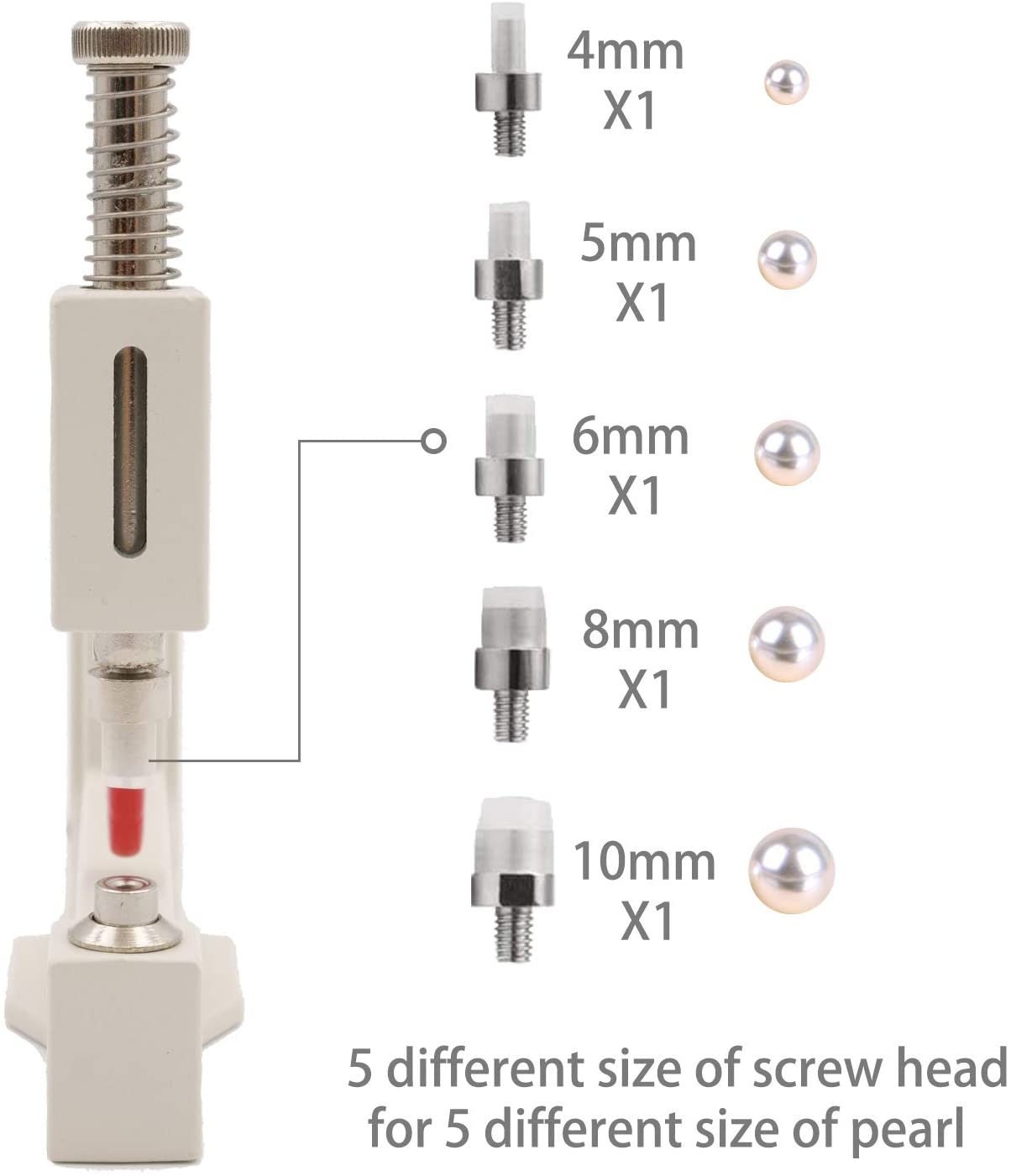 Pin Claw Pearl Setting Machine Kit - 5 Sizes of Claw Pin Pearls and ...