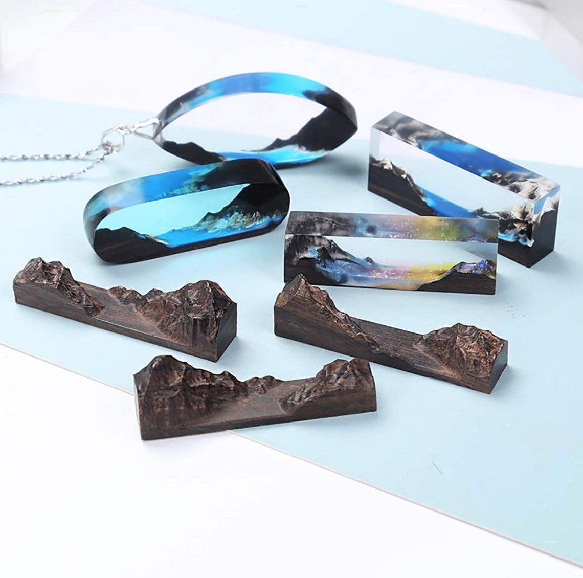 Wooden Mountain Valley Scenes for Resin - Etsy