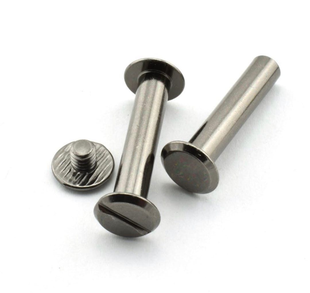 Chicago Screw Rivets - 1/4” 1/2” 1” Screw Rivets - Easy Install! No ...