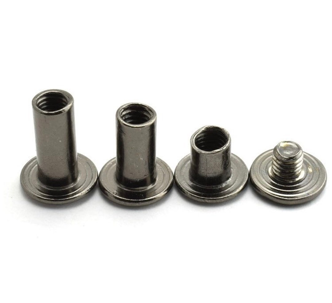 Chicago Screw Rivets - M5x6mm 10mm 12mm - Easy to Use Great for Tags ...
