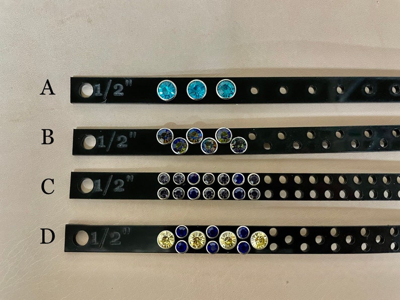 Crystal Rivet Pattern Acrylic Leather Template Leather - Etsy