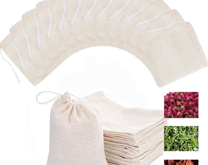 10 X 12 Cheesecloth Bags With Drawstring 12 Pack Ivory Edges - Etsy