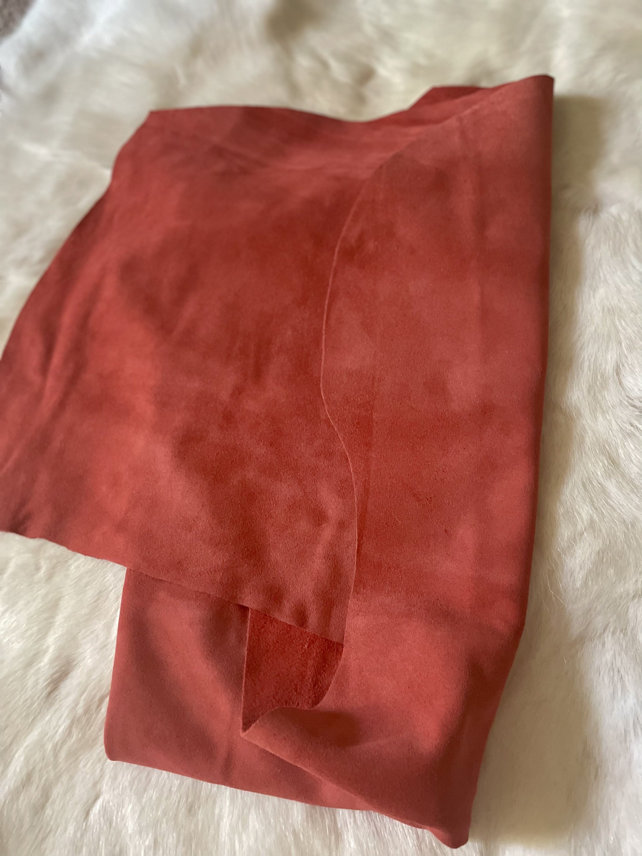 Peach Suede Designer Leather Raw Leather Wholesale Leather - Etsy