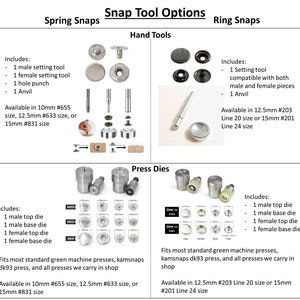 Snap Setting Tools - Spring Snap Tools #655 #633 #655 Segma Snap Tools ...