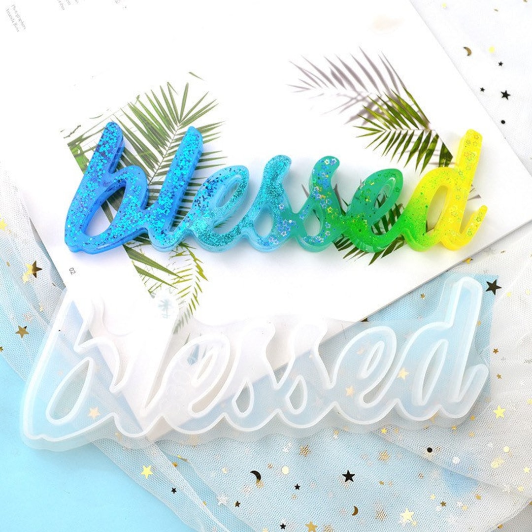 Blessed Resin Mold Kit - Large Word Kit Blessed Mantle Piece - Etsy