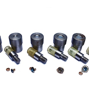 Crystal Rivet Dies for Hand Press - Dies for Setting Rivets, Grommets ...