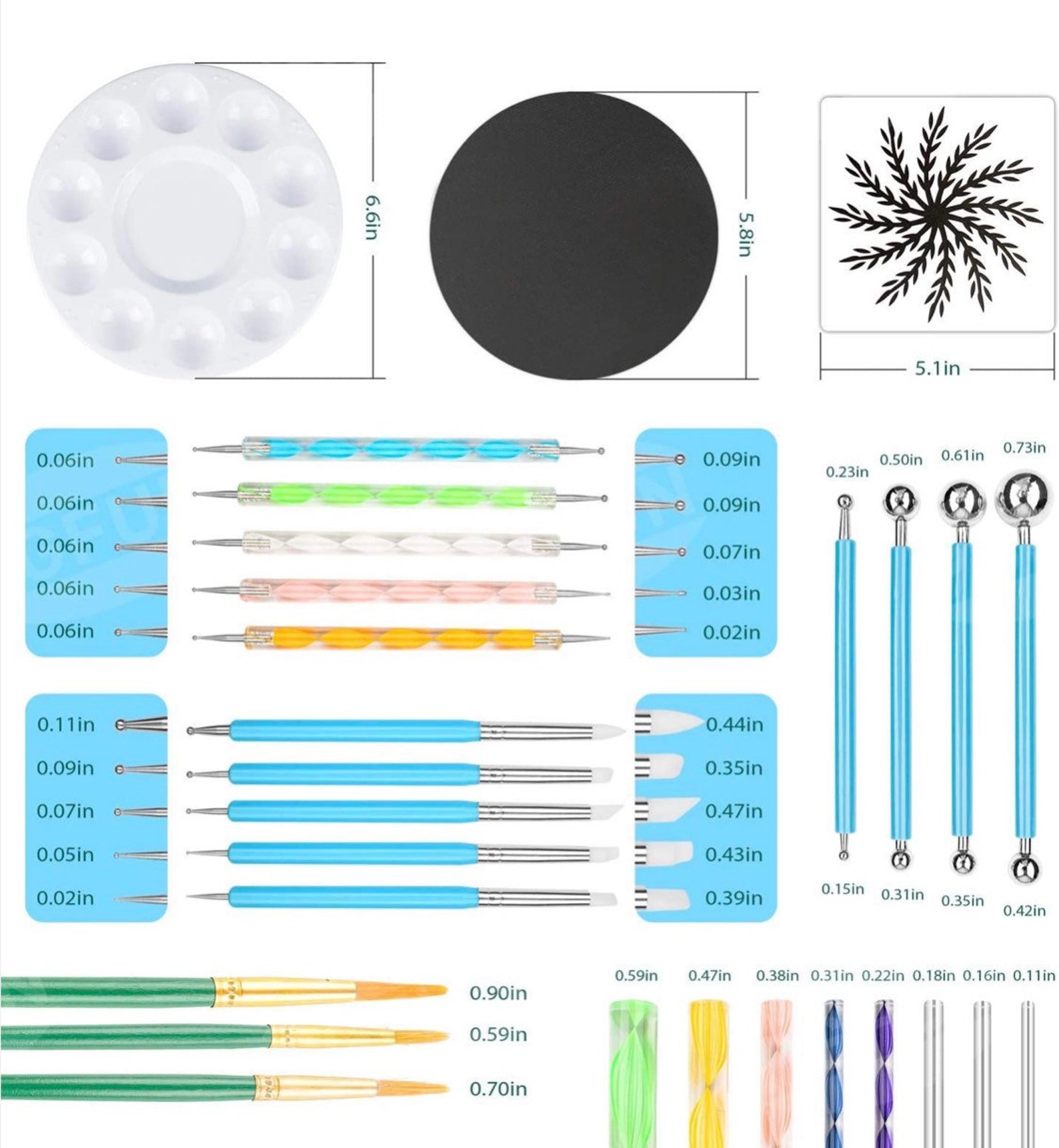 Mandala Dot Art Kit - Paint Your Own Garden Rocks, Flower Pots, and ...