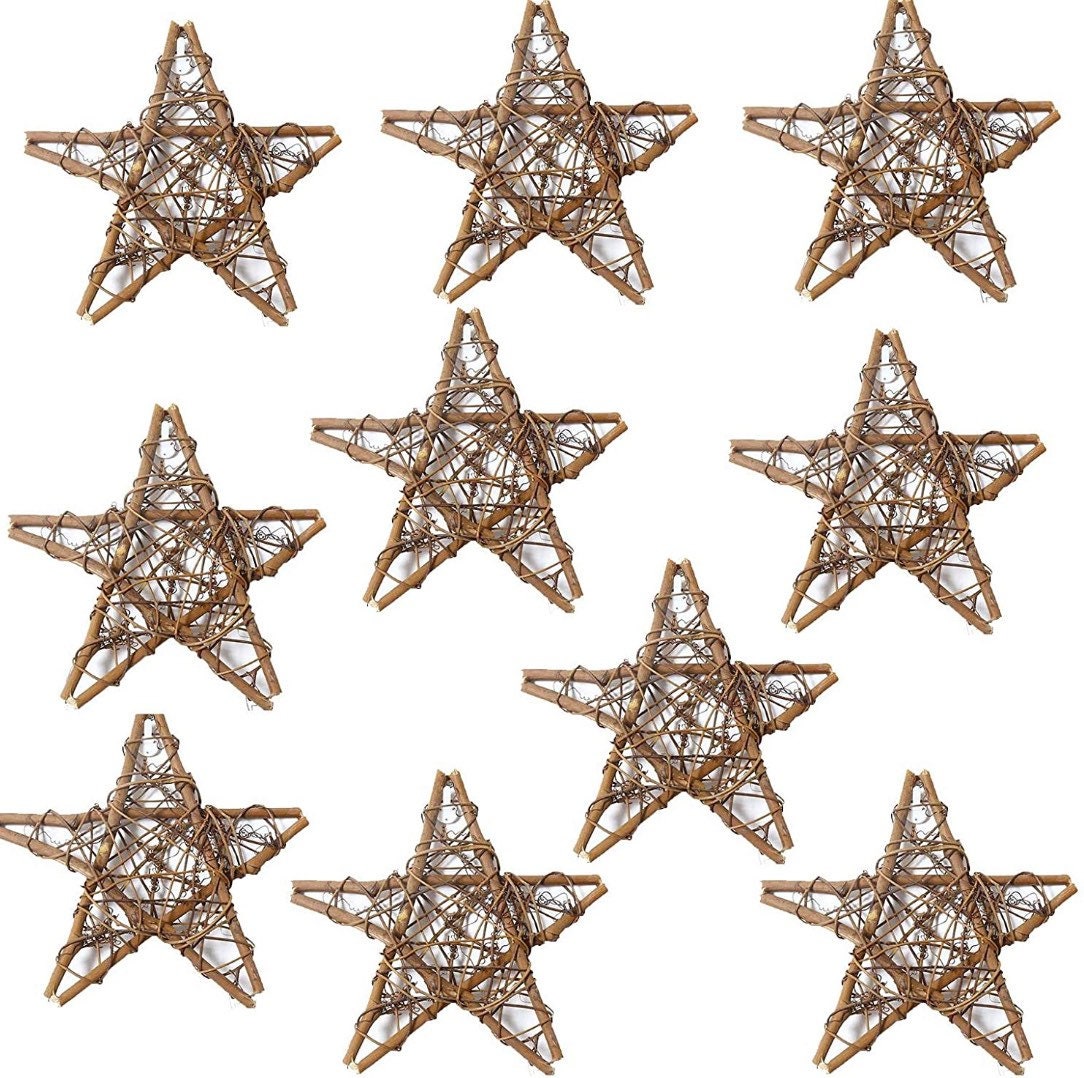 Wicker Stars for Wreaths, Decor, Trees, Ornaments, and Crafts -P - Etsy