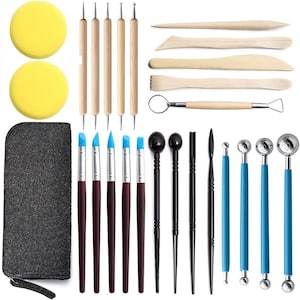 Beginner Set of Sculpting and Molding Tools for Clay, Fondant, Leather ...