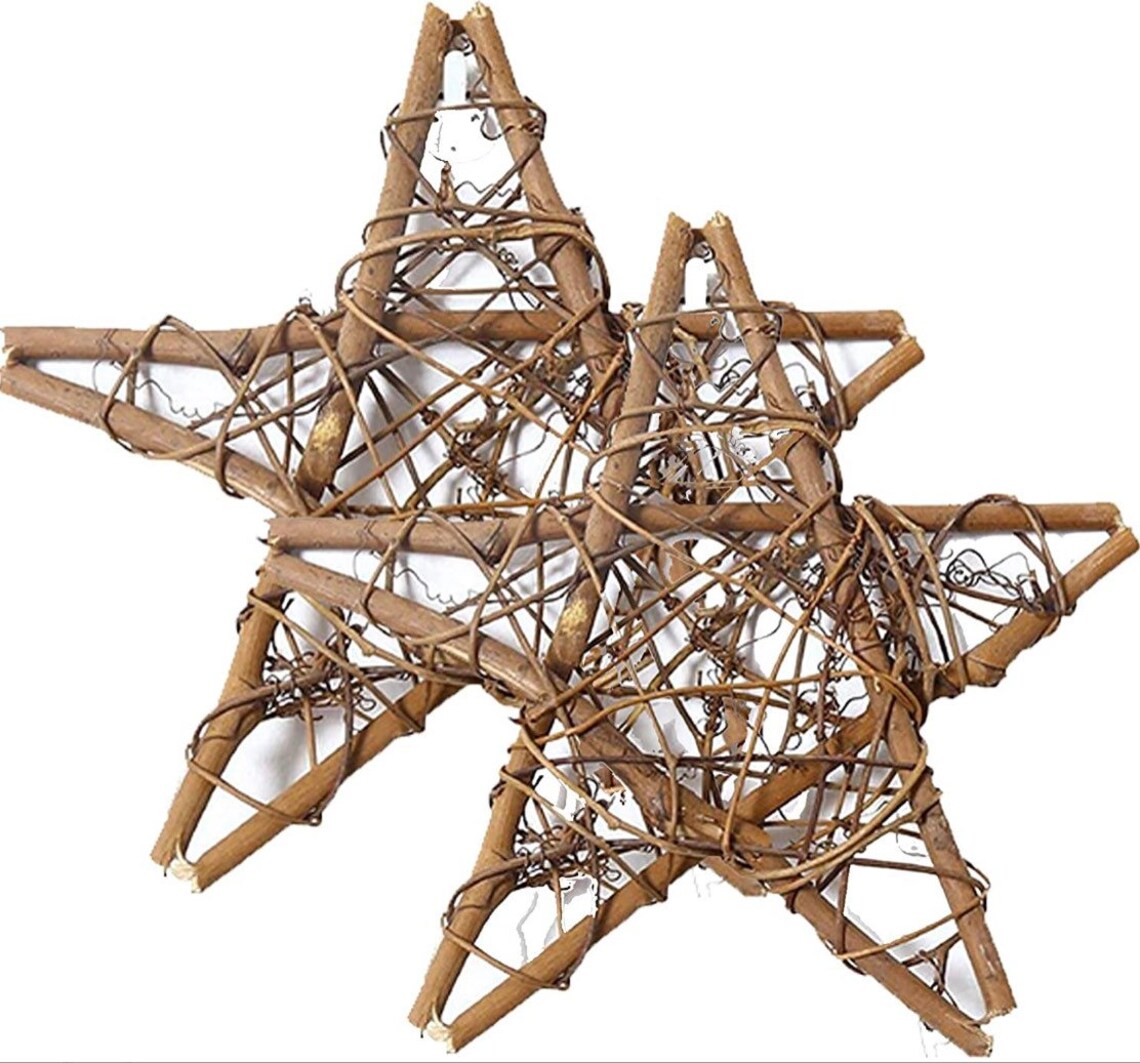 Wicker Stars for Wreaths, Decor, Trees, Ornaments, and Crafts -P - Etsy