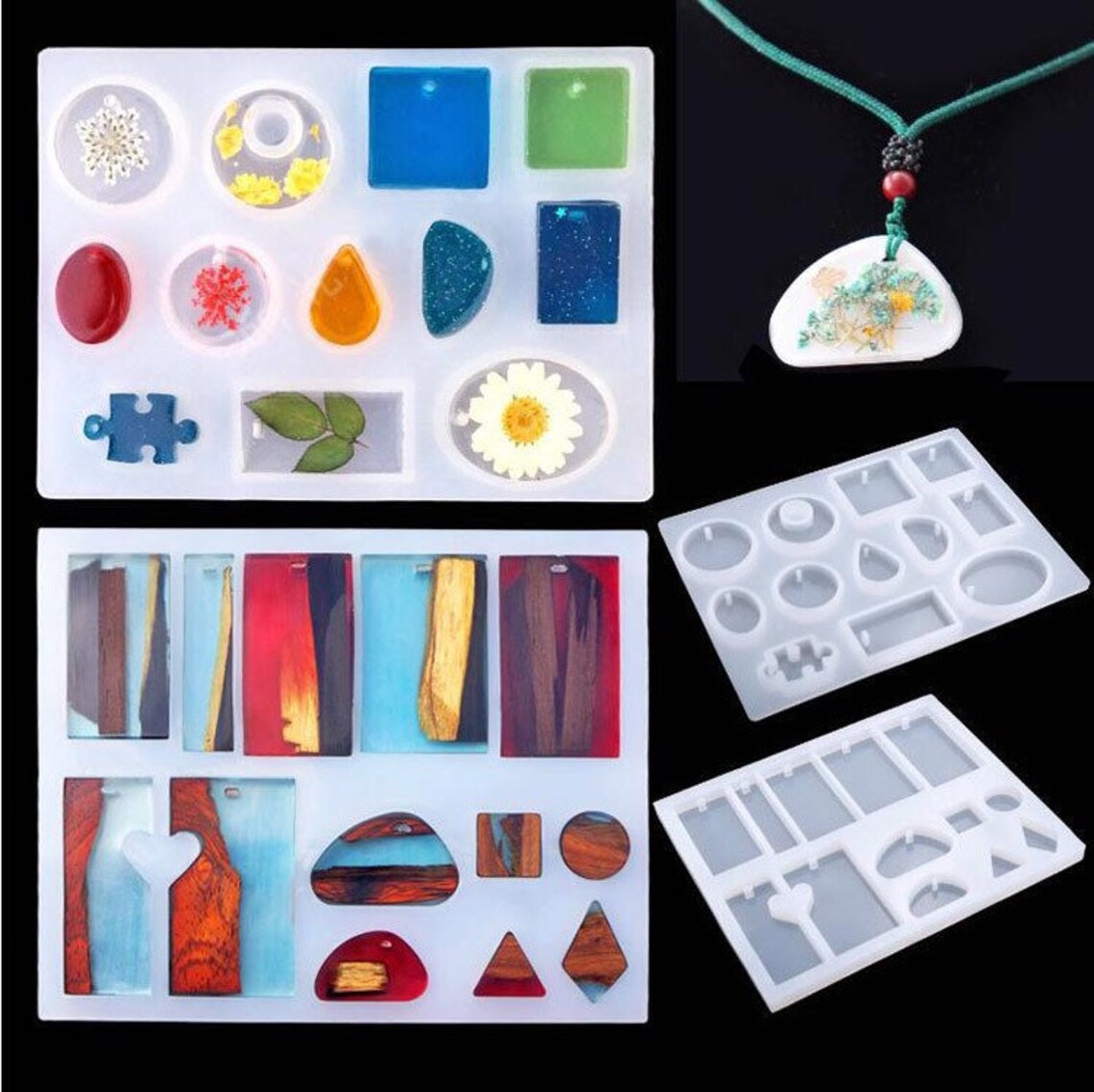 83pc Resin Jewelry Starter Kit - Pendant, Bracelet Charm, Sphere ...