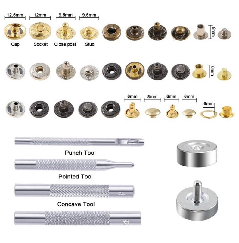 400pc Hardware Starter Kit With Grommets, Rivets, Snaps, Screws and ...