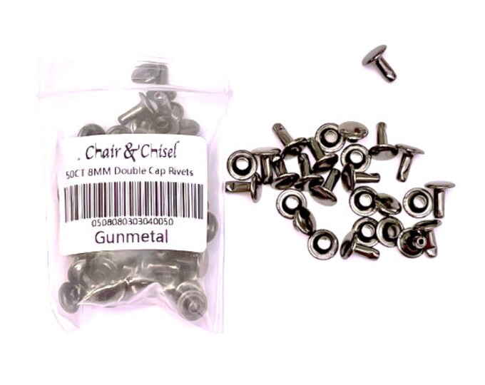 Gunmetal Rivets for Leather 100ct 8mm Small Bronze Cap Rivet | Etsy