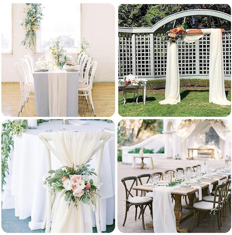 Chiffon Drapery Cloth - 10ft Chiffon Table Runner - Wedding Arch Wrap ...