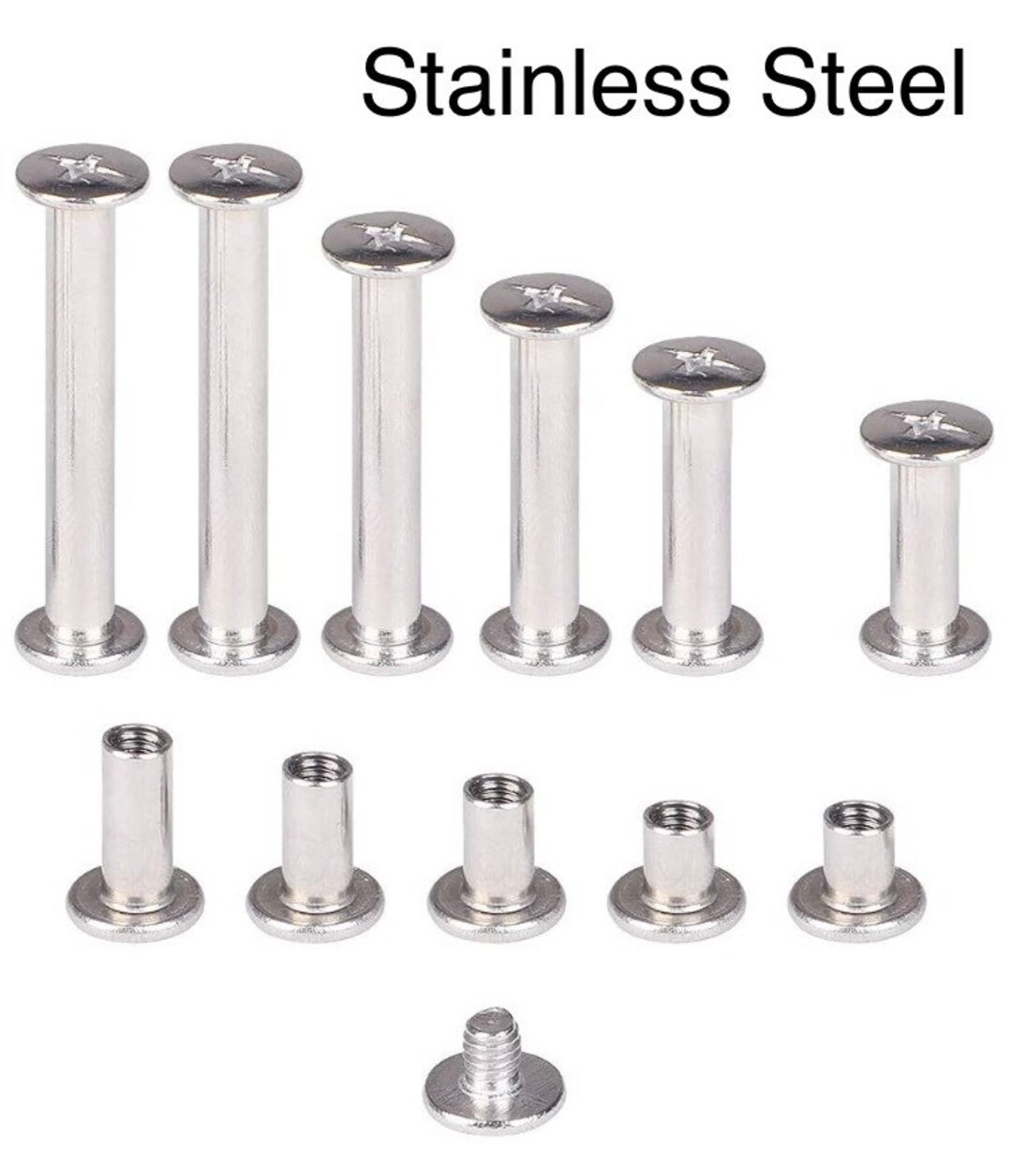 Stainless Steel Chicago Screw Rivets - Multiple Sizes - Easy Install ...