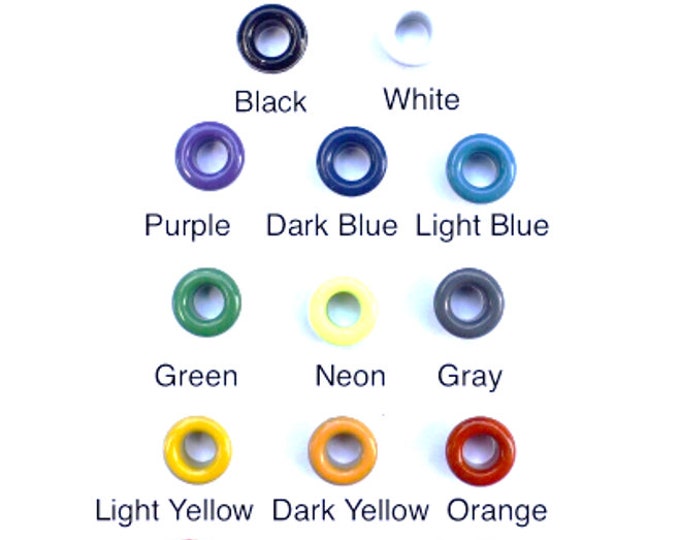 2mm 3mm 4mm 5mm 6mm 10mm Colored Grommets / Eyelets - Etsy