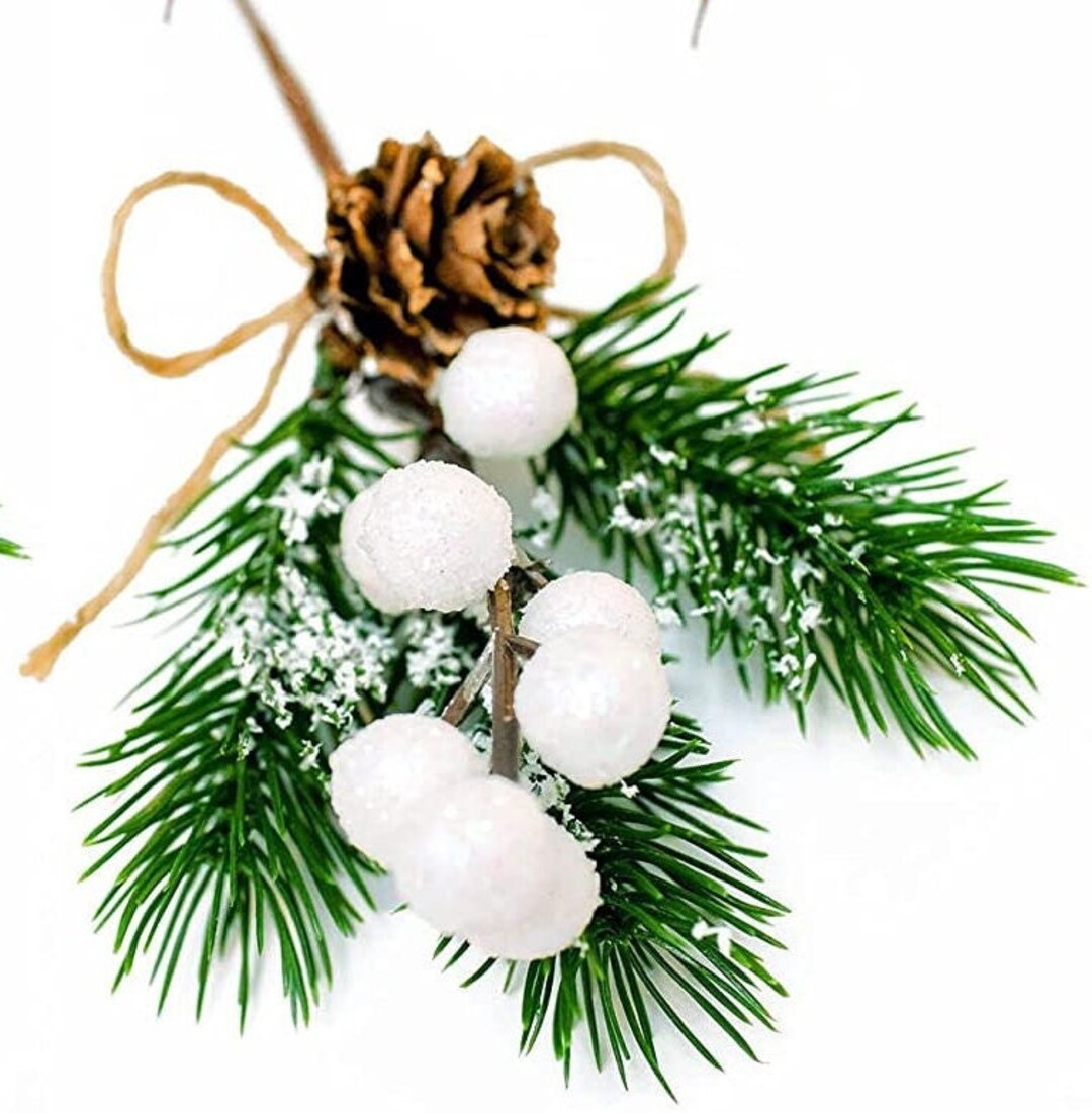 Winter Decor - Pine Snow Berry Boughs - Winter Stems -P - Etsy