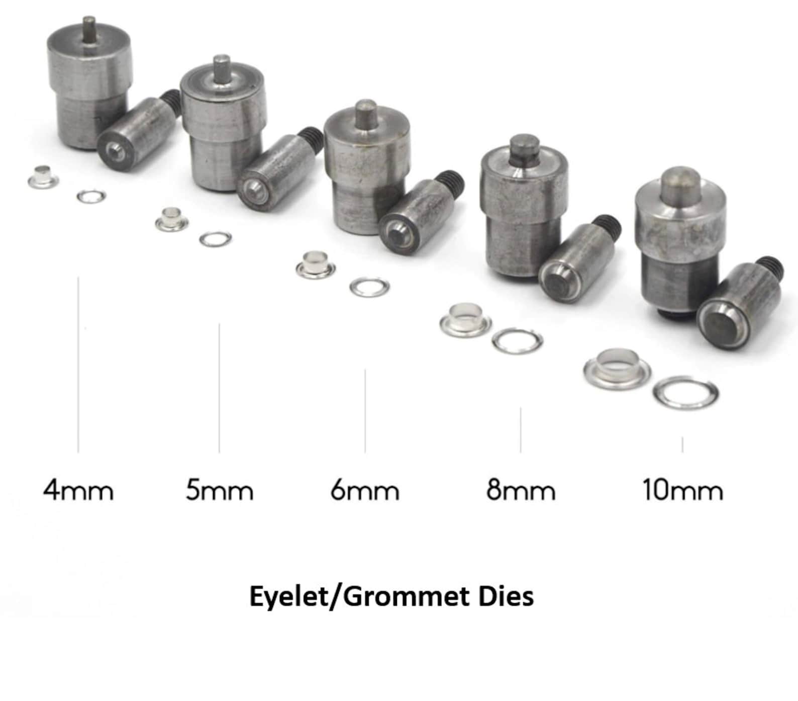 Eyelet Grommet Press Dies for Hand Press - Dies for Setting Eyelets and ...