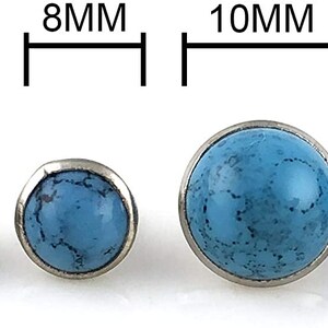 Turquoise Stone Rivet Kit - 240 Sets Turquoise Rivets With Carry Case ...