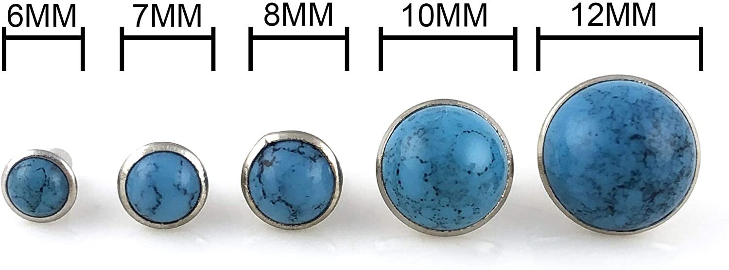 Turquoise Stone Rivet Kit 240 Sets Turquoise Rivets With - Etsy