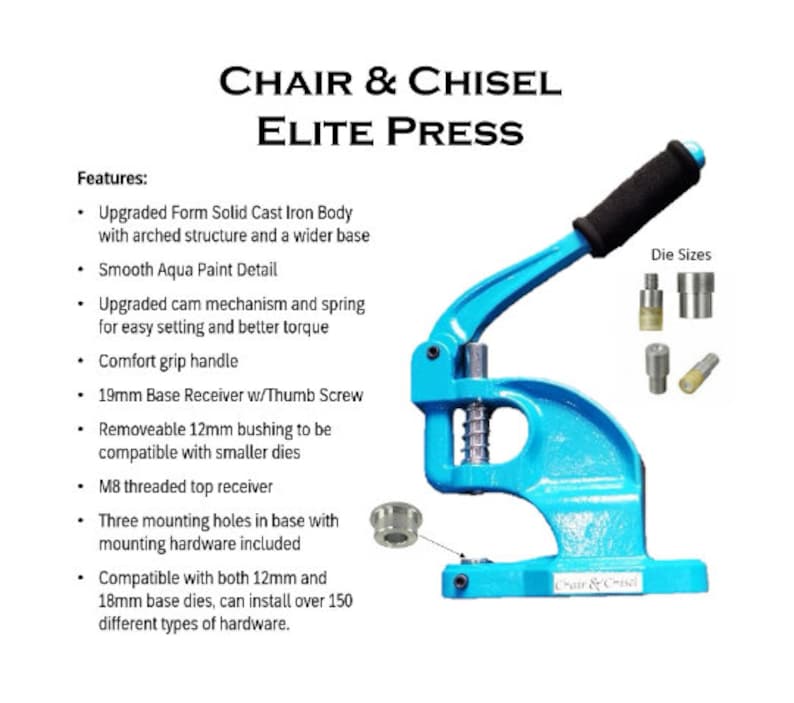 Rivet Press With 8 Die Sets Rotary Punch Rivets and Eyelets - Etsy