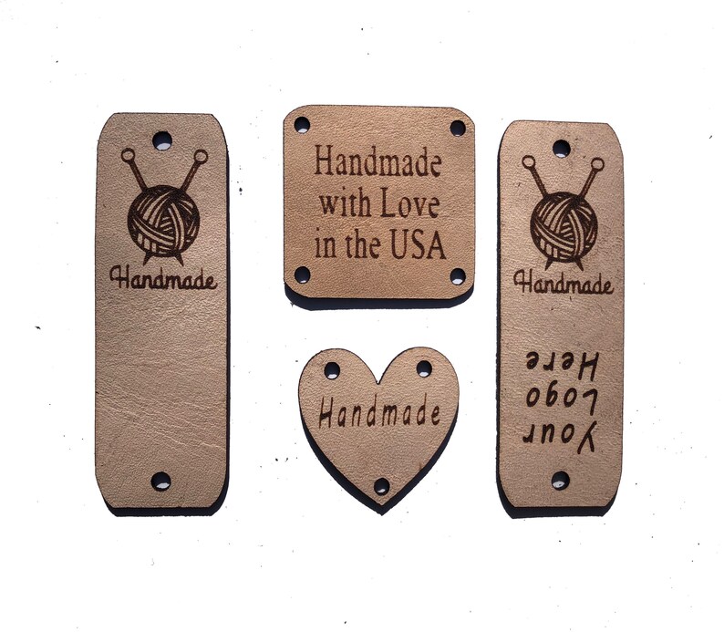 Custom Logo Handmade Leather Tags for Collars and Leashes 3 - Etsy
