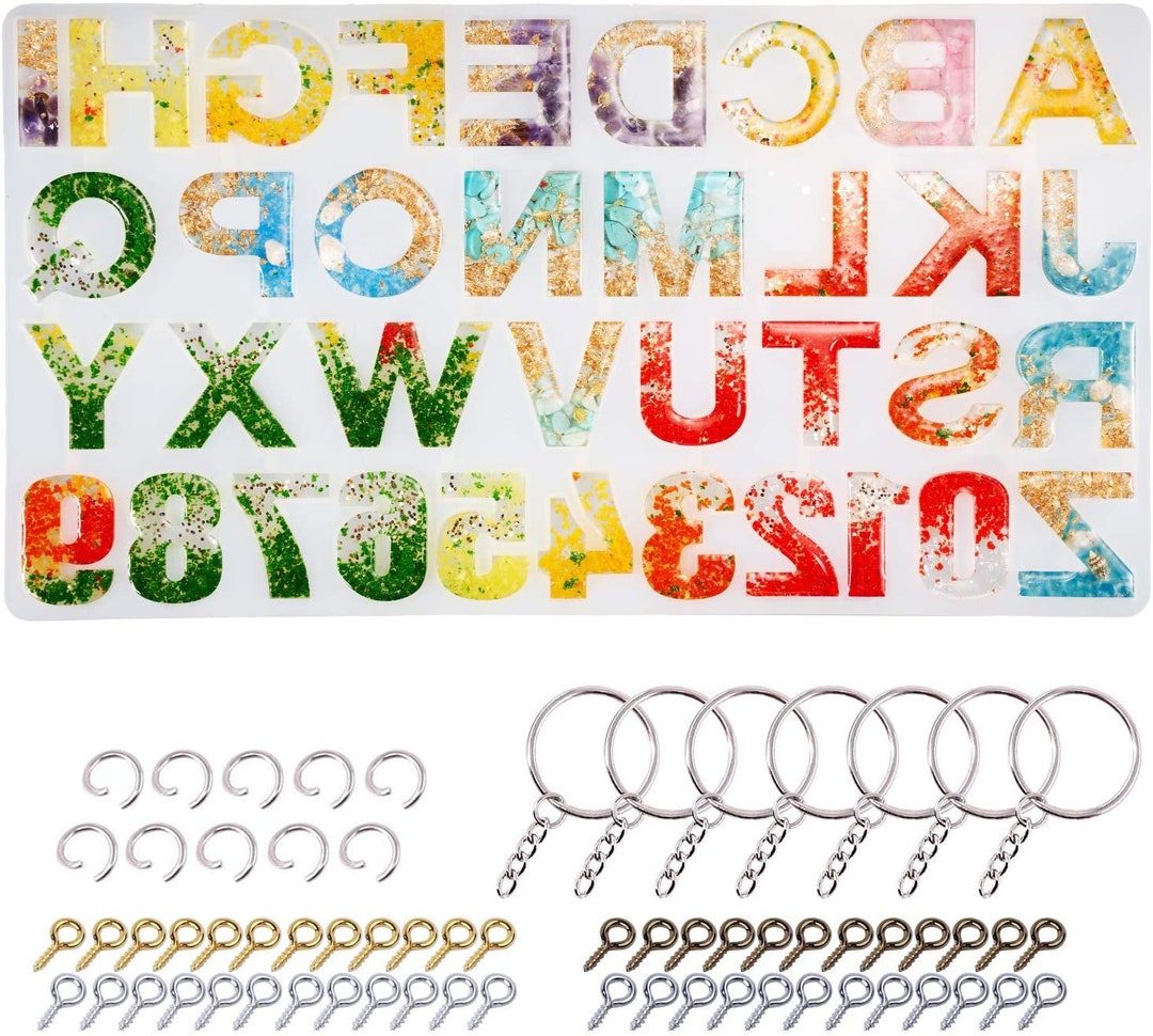Alphabet Keychain Resin Mold Kit - Over 200pcs! - Etsy