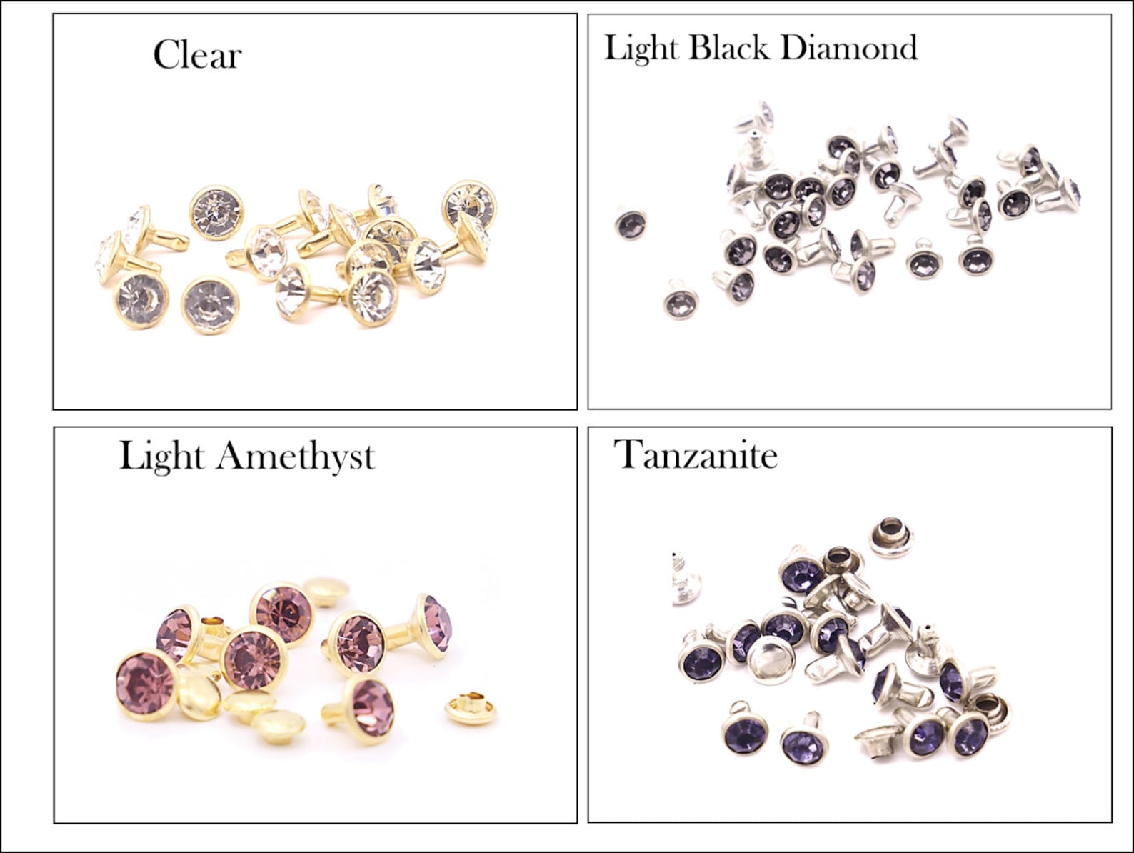 Glass Rhinestone Rivets 100ct - Low Prices - Large Selection - Premium ...