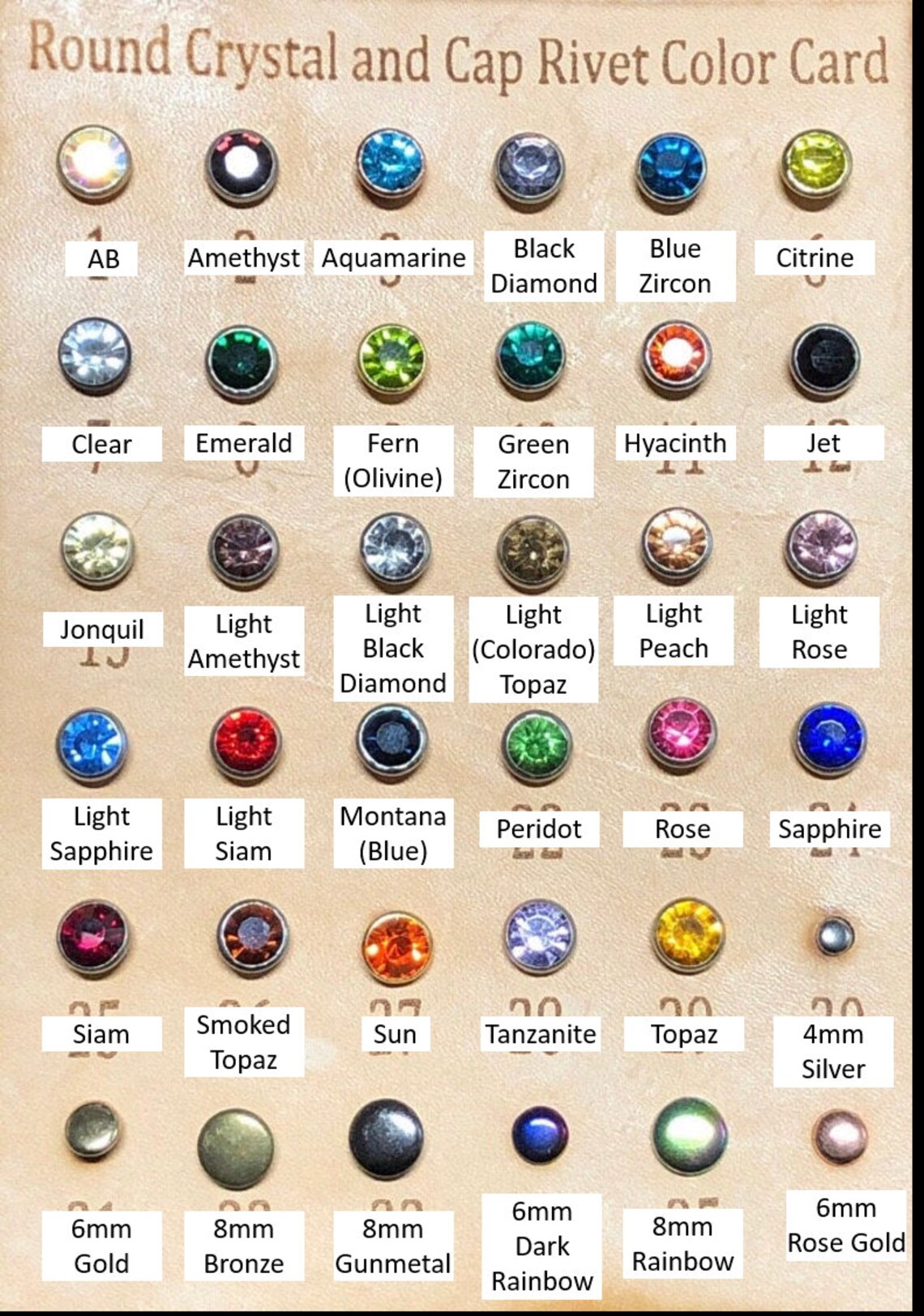 Crystal Rivet Sampler Box Bulk Savings 300 Crystal Rivets - Etsy