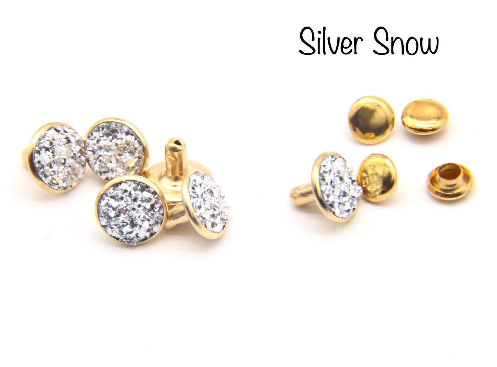 New Drusy Crystal Rivets - 9mm Crystal Rivets - NEW ITEM Only Found ...