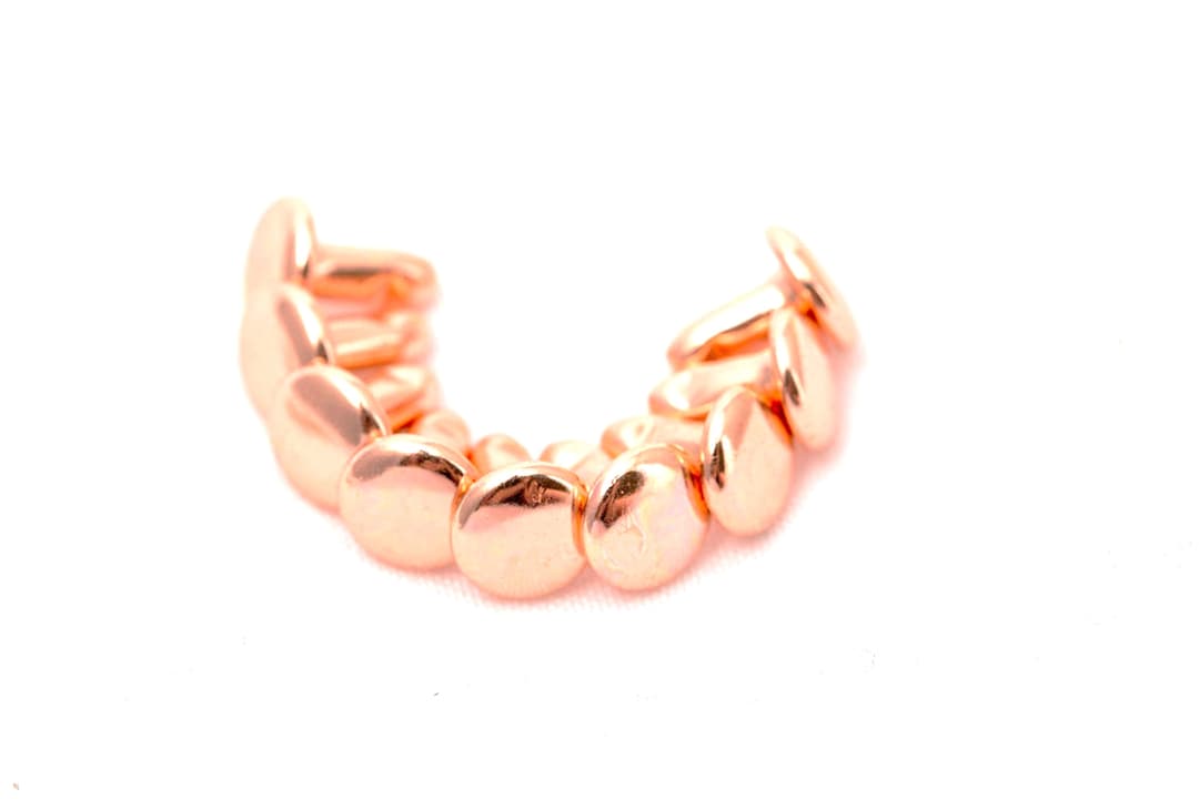Rose Gold Rivets for Leather - 50ct 8mm Rose Gold Cap Rivet Studs ...