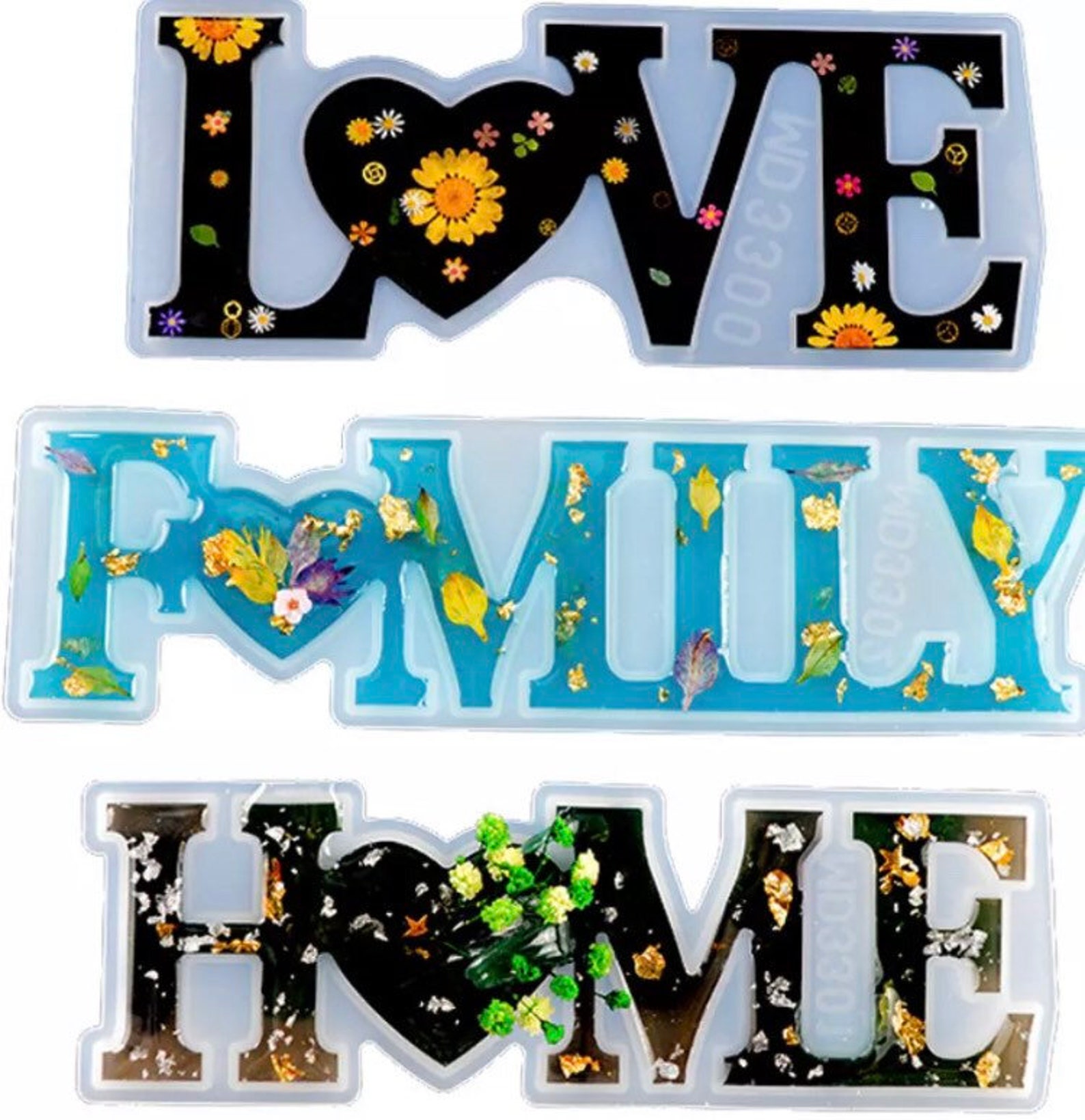 Family Resin Mold Kit - Large Word Kit Family Mantle Piece - Etsy