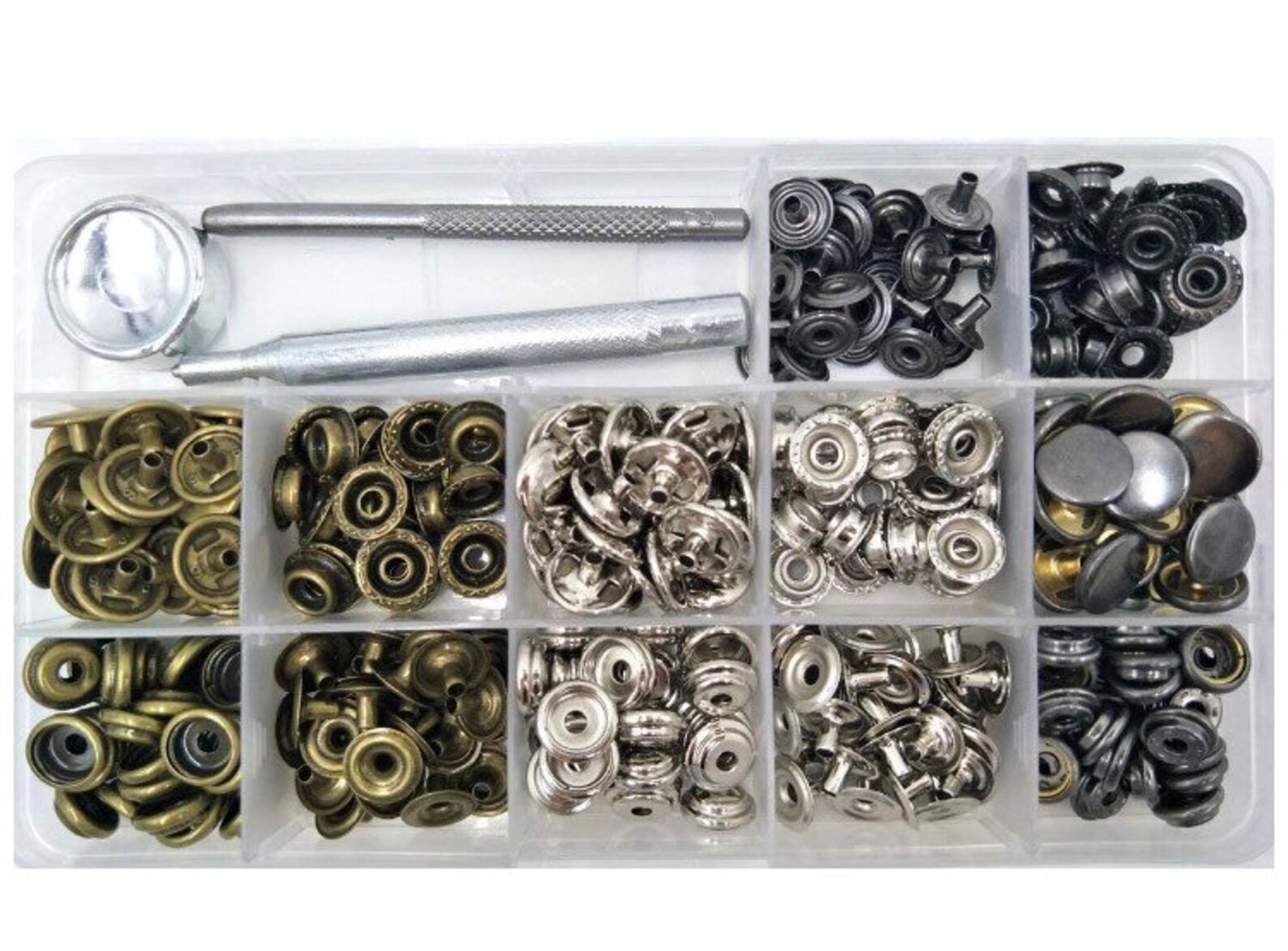 Ring Snap Kit - Line 20 and Line 24 Snaps With Tools and Carry Case -P ...