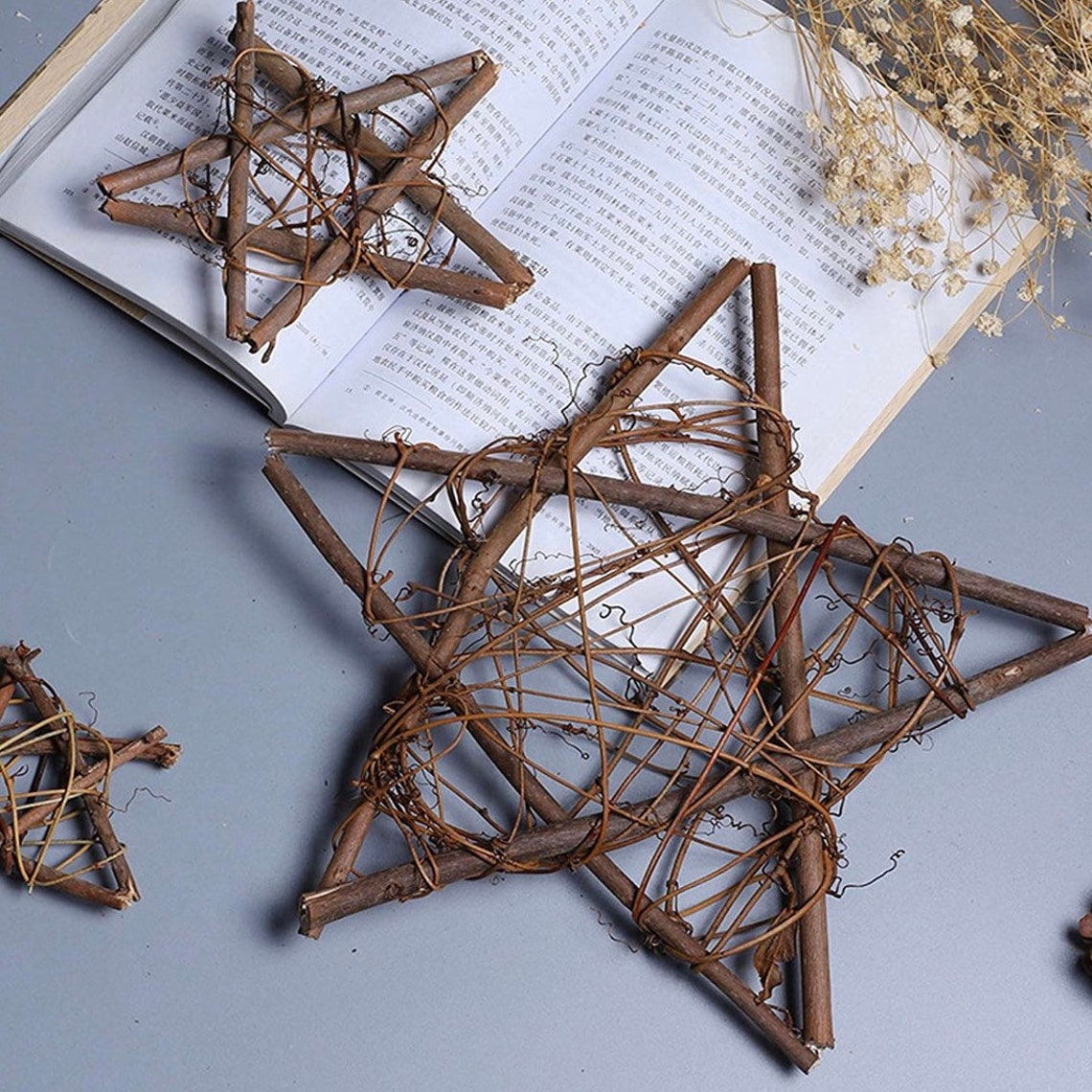 Wicker Stars for Wreaths, Decor, Trees, Ornaments, and Crafts -P - Etsy