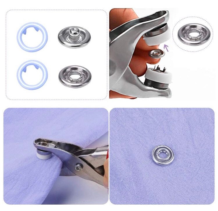 Colored Snap Kit With Pliers 200 Snaps With Tools and Carry - Etsy