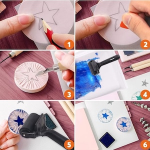 Rubber Stamp Making Kit With Stamp Blocks and Tools- Printmaking Kit - Etsy