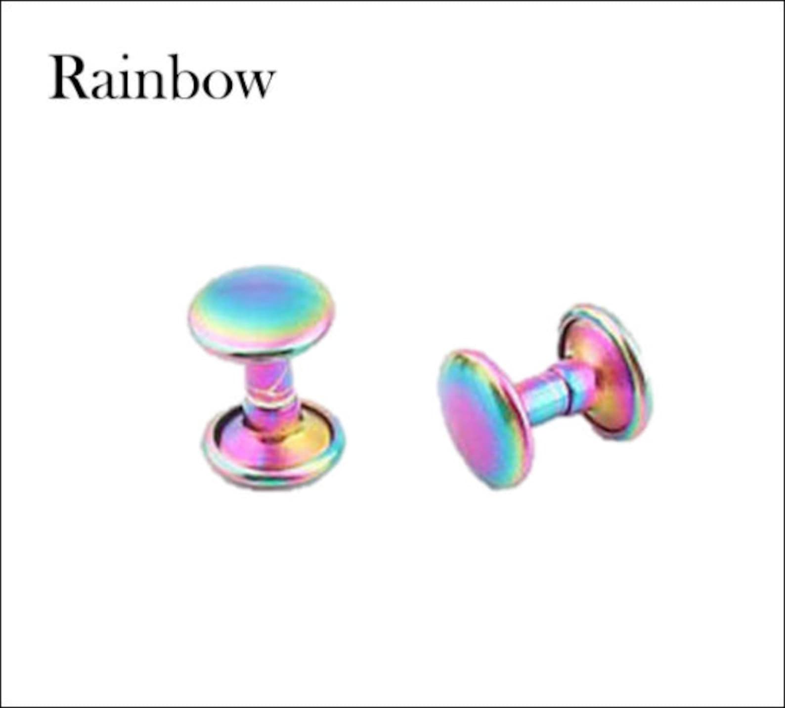 Rainbow Rivets for Leather 20ct 4mm 6mm 8mm Double Cap - Etsy