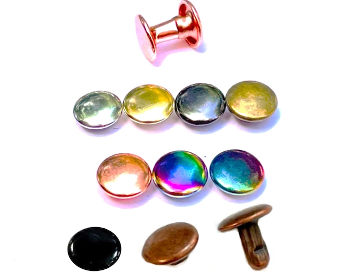 Rivets for Leather and Crafts 50ct Small Medium Large Cap | Etsy