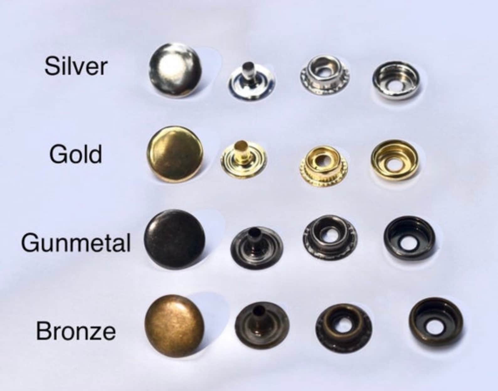 Metal Ring Snaps - Line 20 Line 24 Metal Snaps, #203, #201 Metal Snap ...