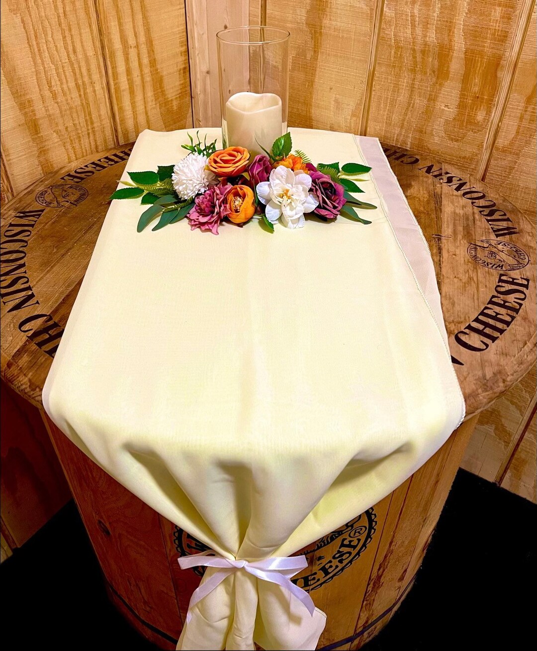 10ft Light Yellow Chiffon Table Runner for Weddings, Baby Showers ...