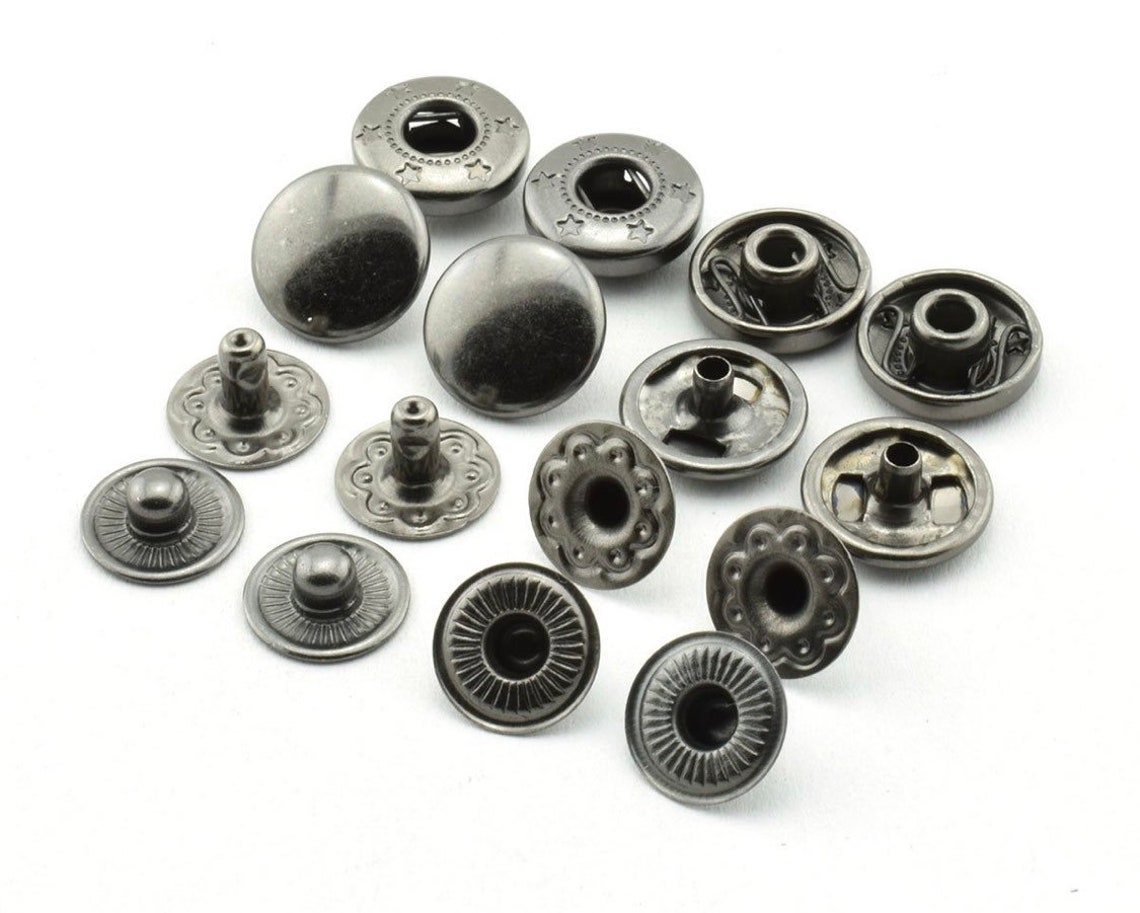 Metal Snaps, Spring Snap Buttons - 10mm 12.5mm 15mm Snaps - #633 #831 ...