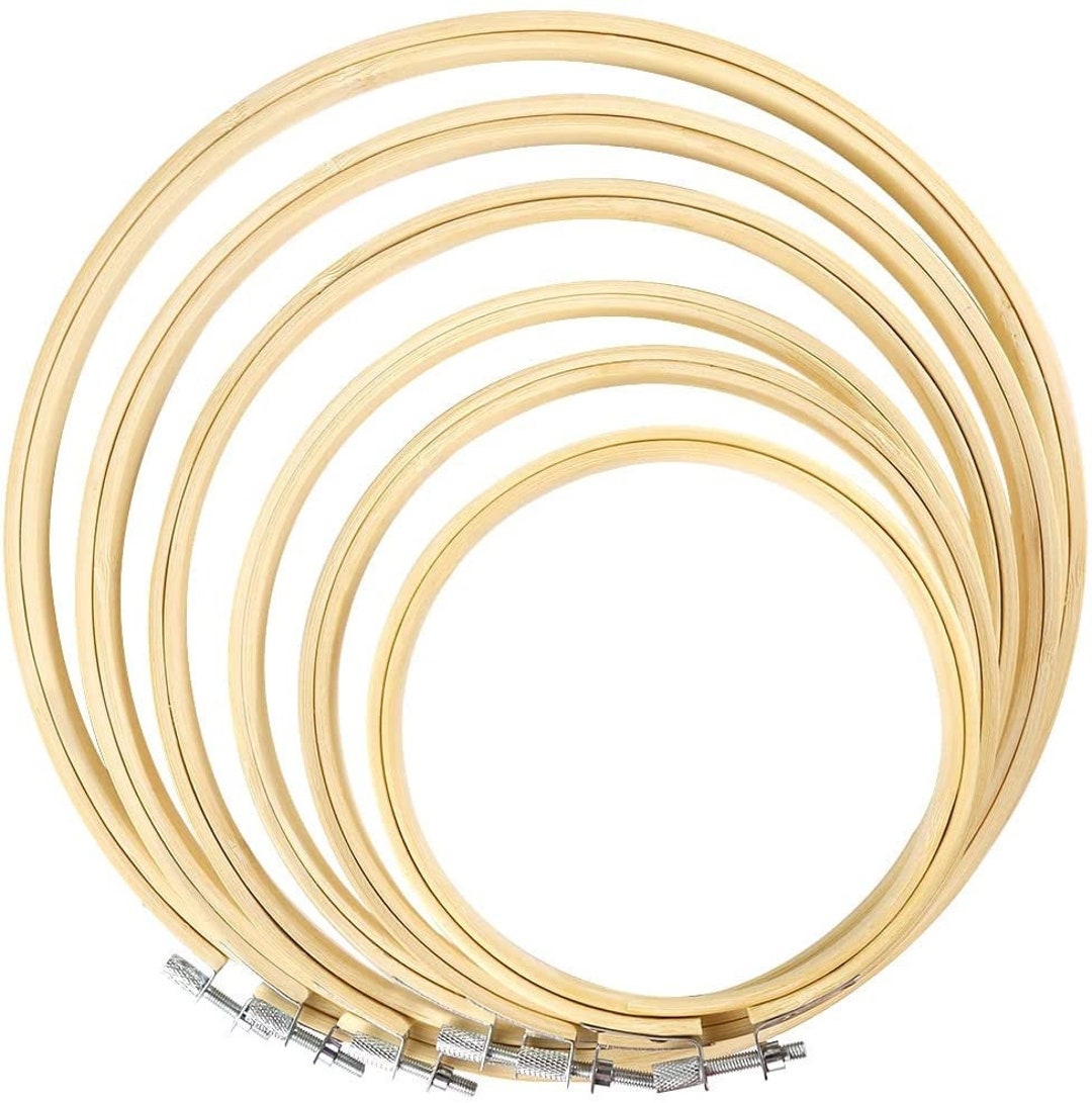 Cross Stitch Hoops - 3 Inch to 10 Inch Wood Embroidery Hoops - Bamboo ...