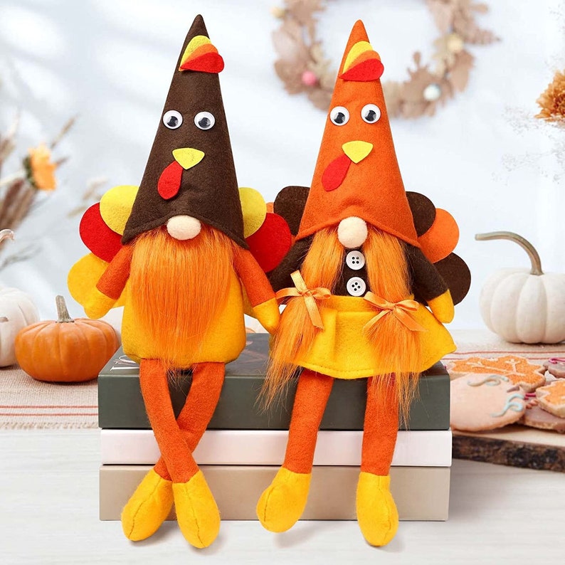 Fall Gnomes Set of 2 Halloween Gnomes Thanksgiving Gnomes - Etsy