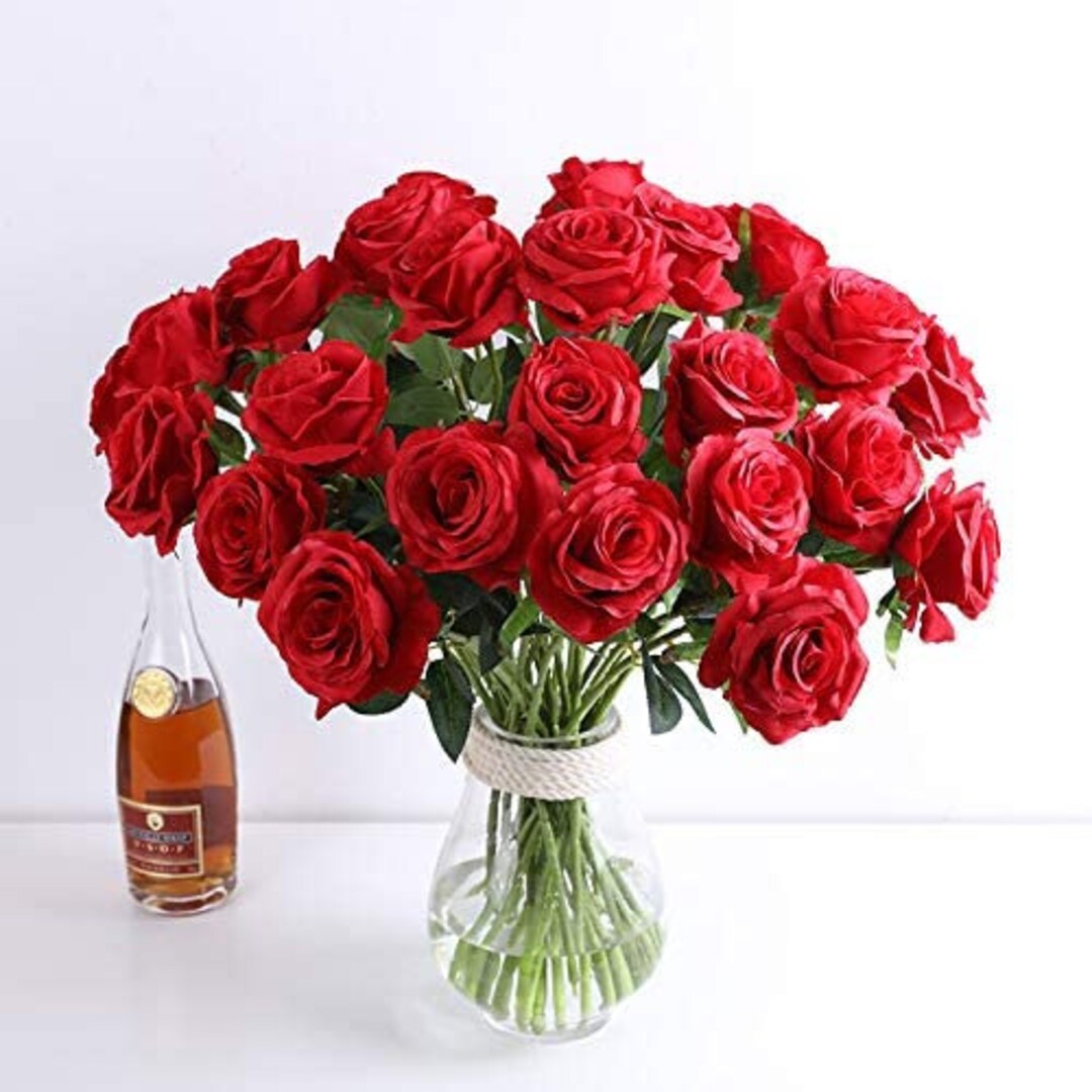 Rose Stems - Realistic Silk Rose Stems - Long Stem Roses - Wedding ...