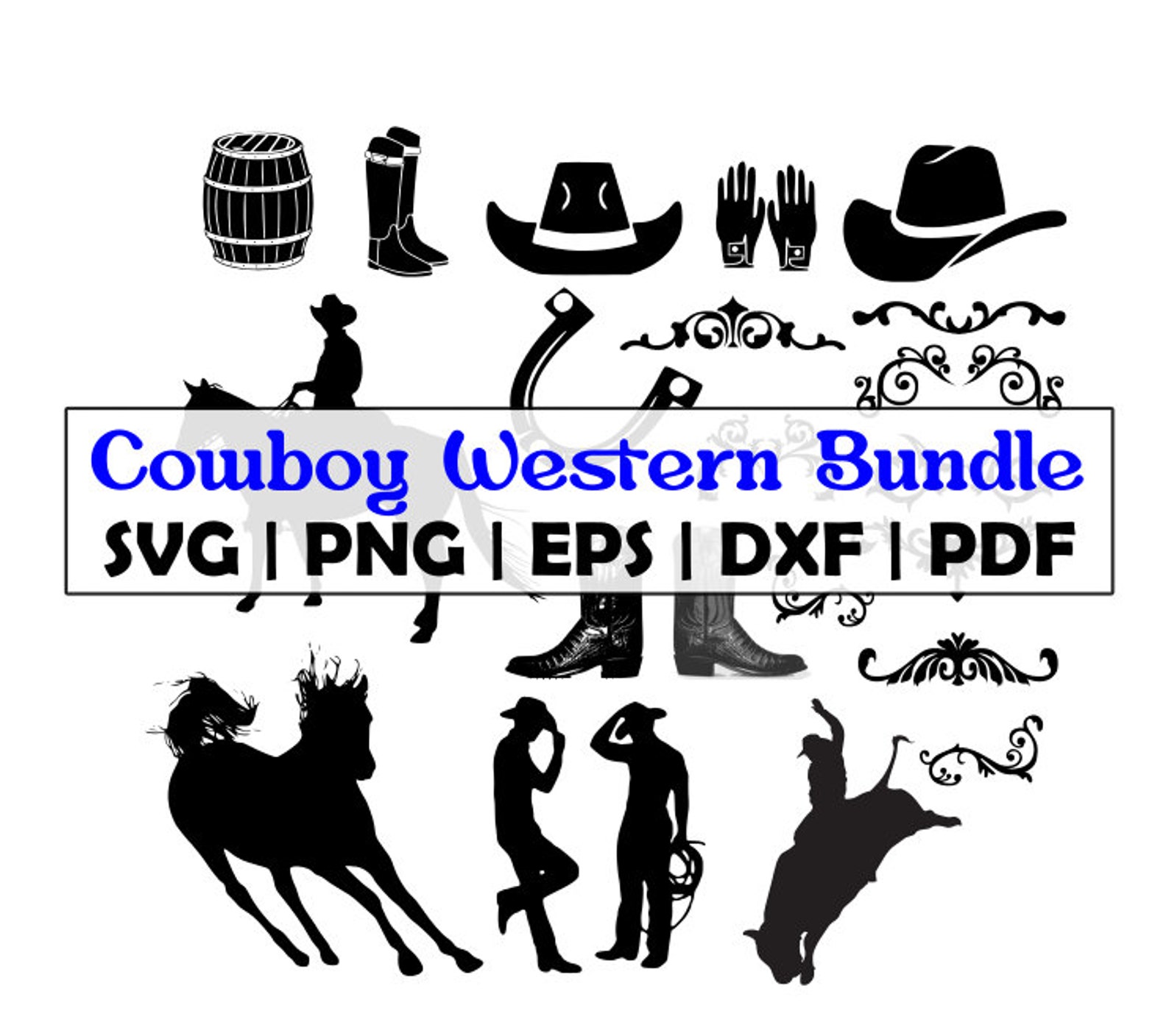 Cowboy Svg Bundle Western Svg Bundle Cowboy Vector File - Etsy