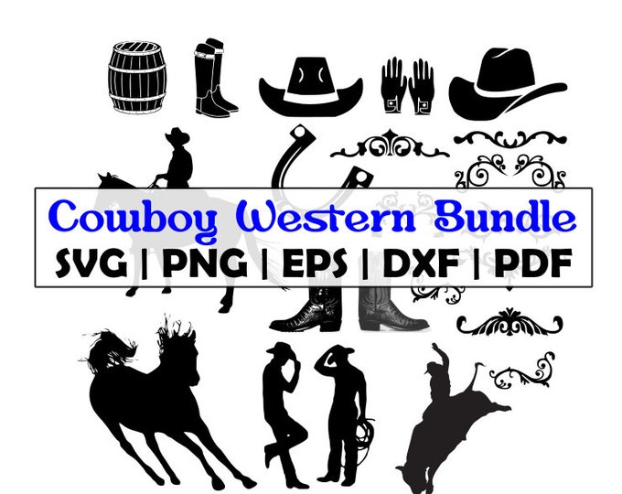 Cowboy Svg Bundle Western Svg Bundle Cowboy Vector File - Etsy